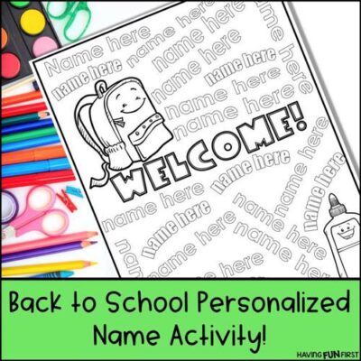 Back to School Activities for 2nd Grade - Having Fun First