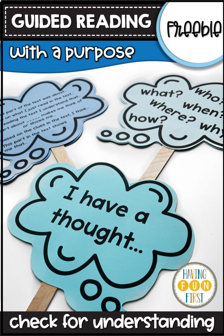 Strategies to Check for Understanding in Guided Reading - Having Fun First