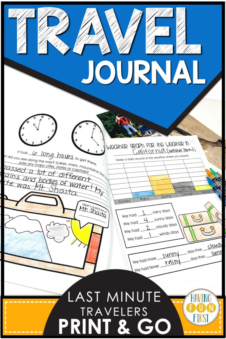 Travel Vacation Journal for Students - Having Fun First