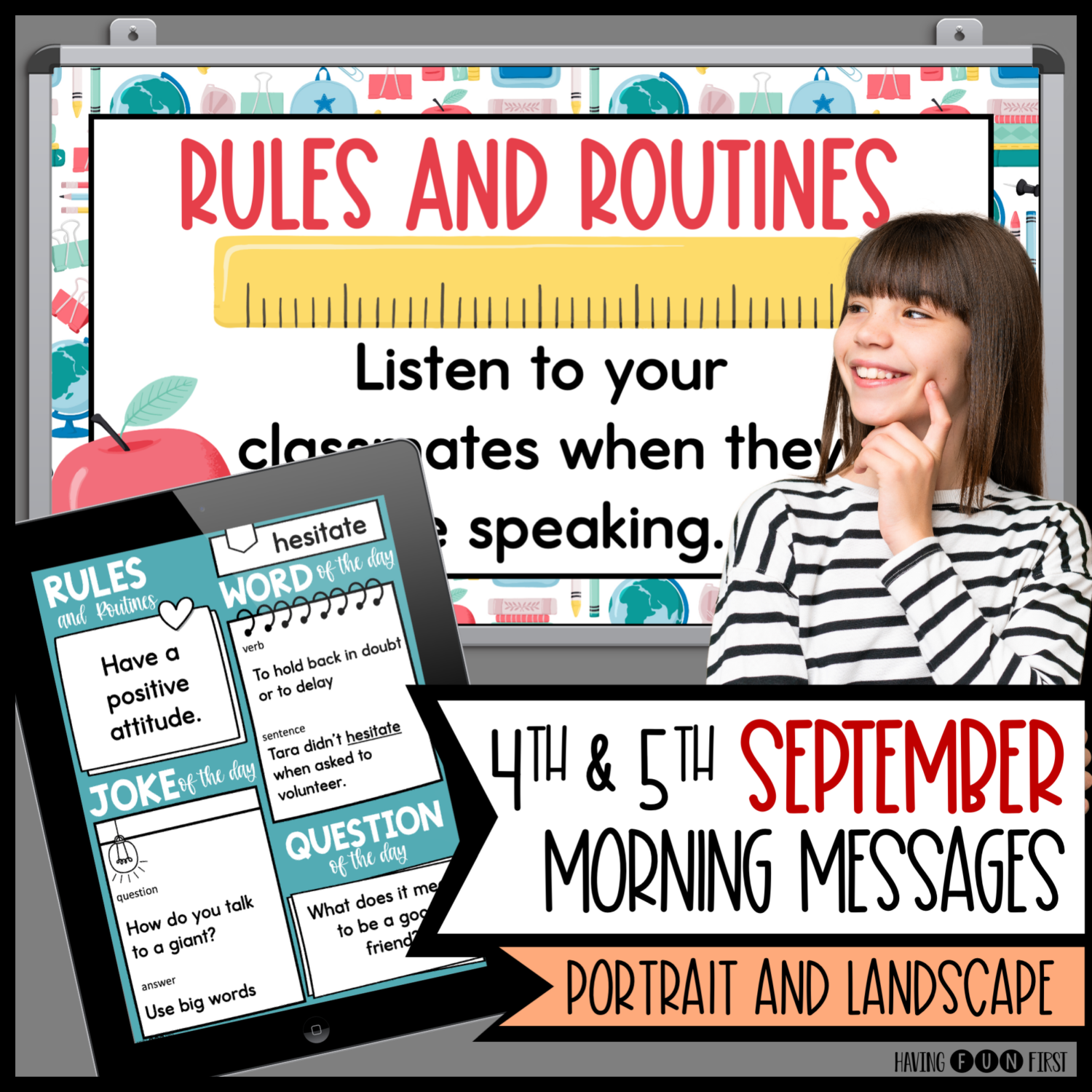 Free Morning Meeting Slides for Back to School