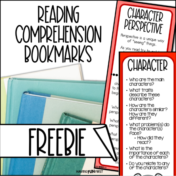 Reading Comprehension Bookmarks - Having Fun First