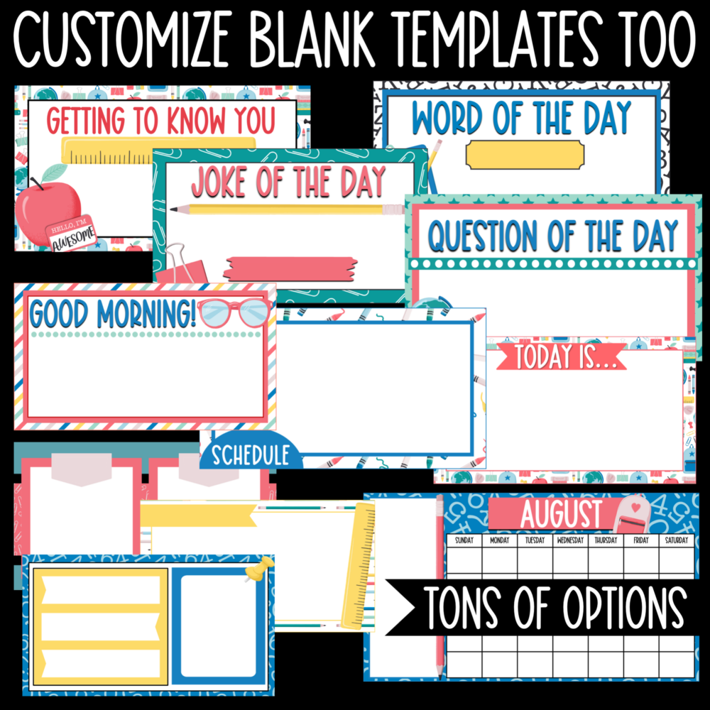 Free Morning Meeting Slides for Back to School