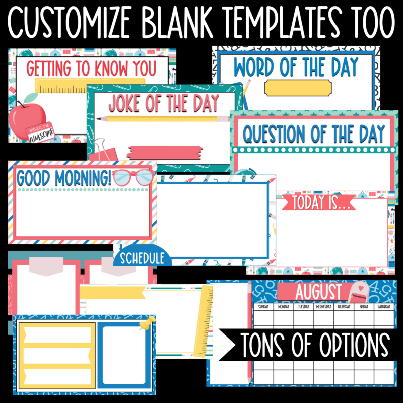 Free Morning Meeting Slides for Back to School